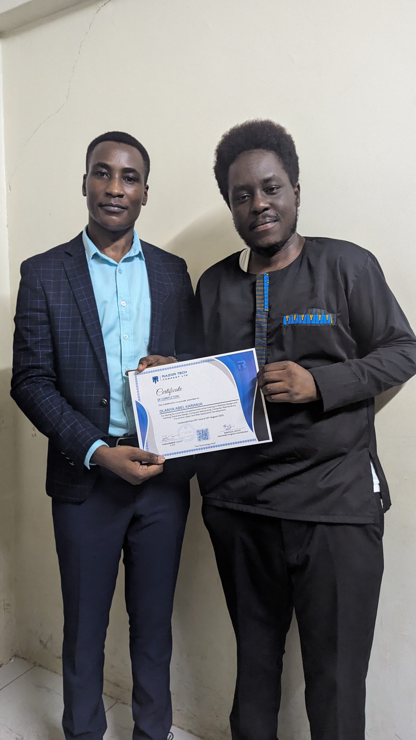 internship completion (June intake) Razor Tech Company - RAZOR TECH ...