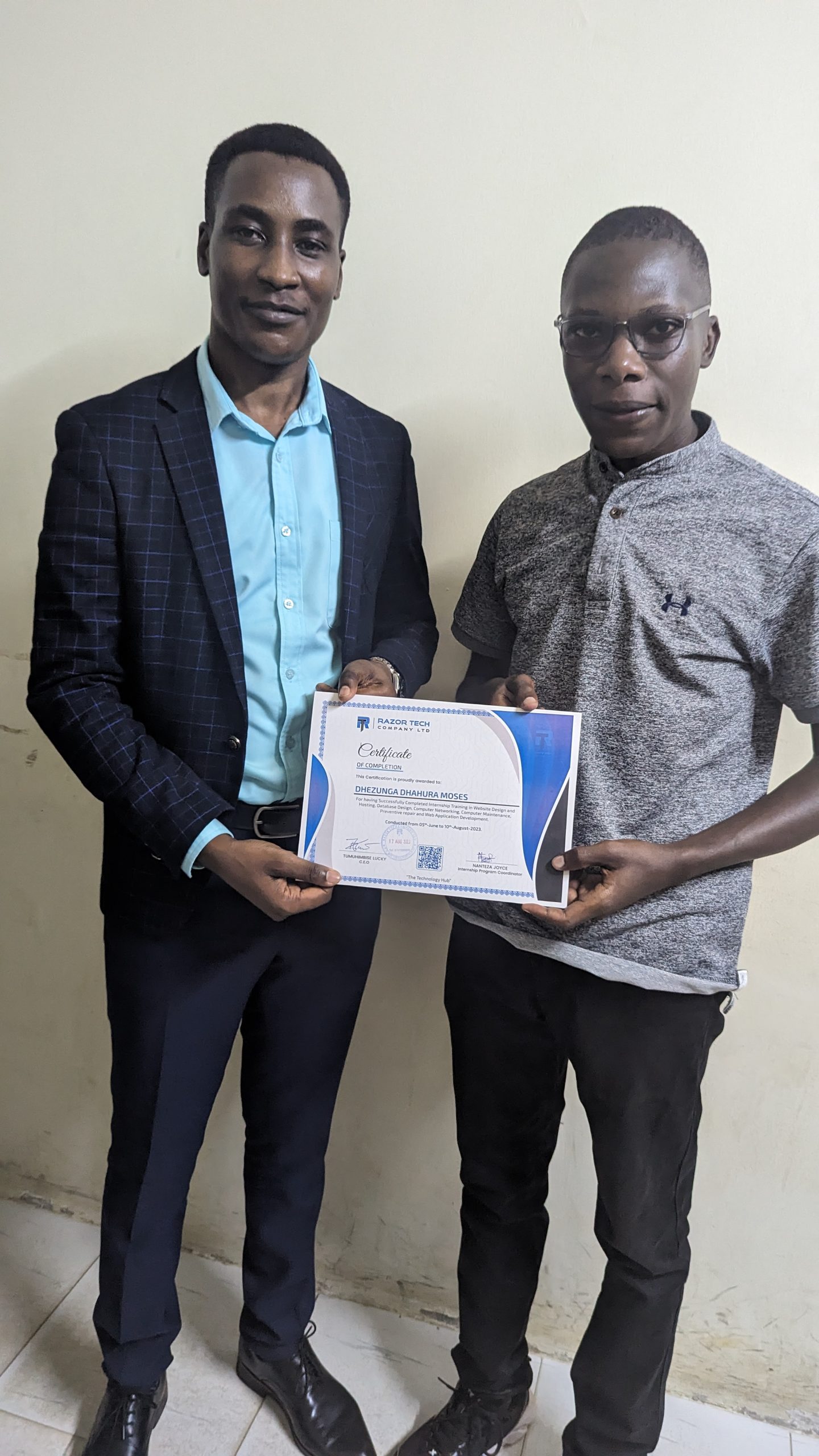 internship completion (June intake) Razor Tech Company - RAZOR TECH ...