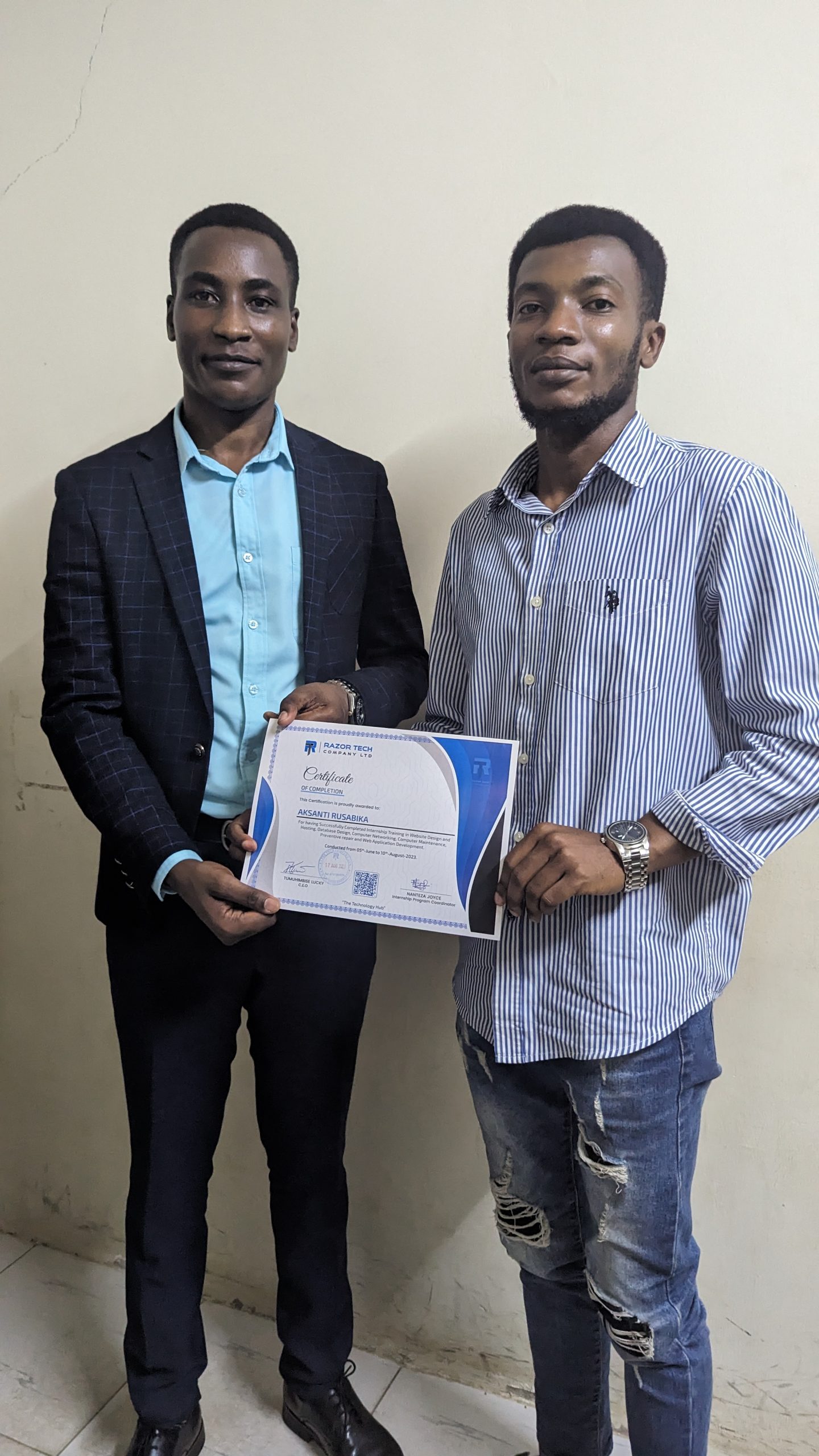 internship completion (June intake) Razor Tech Company - RAZOR TECH ...